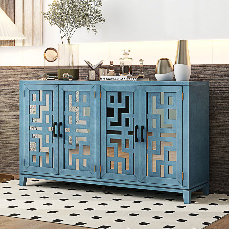 4 door mirrored sideboard store